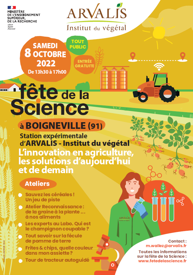 ARVALIS – Institut du végétal participe à la fête de la Science 2022 ...